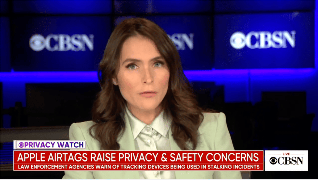 BlackCloak | Video | CBS News | Exploiting Apple AirTags