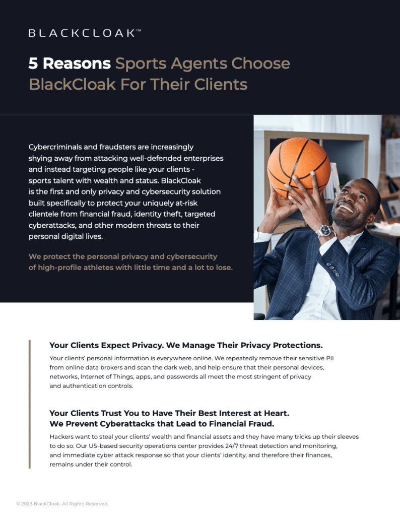 5 Reasons Sports Agents Choose BlackCloak For Their Clients ...